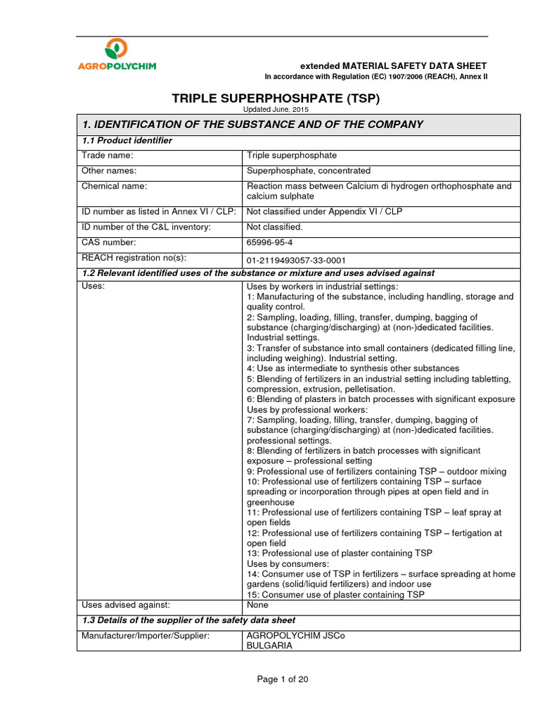 TSP - e SDS - EN JUNE 2015 | PDF