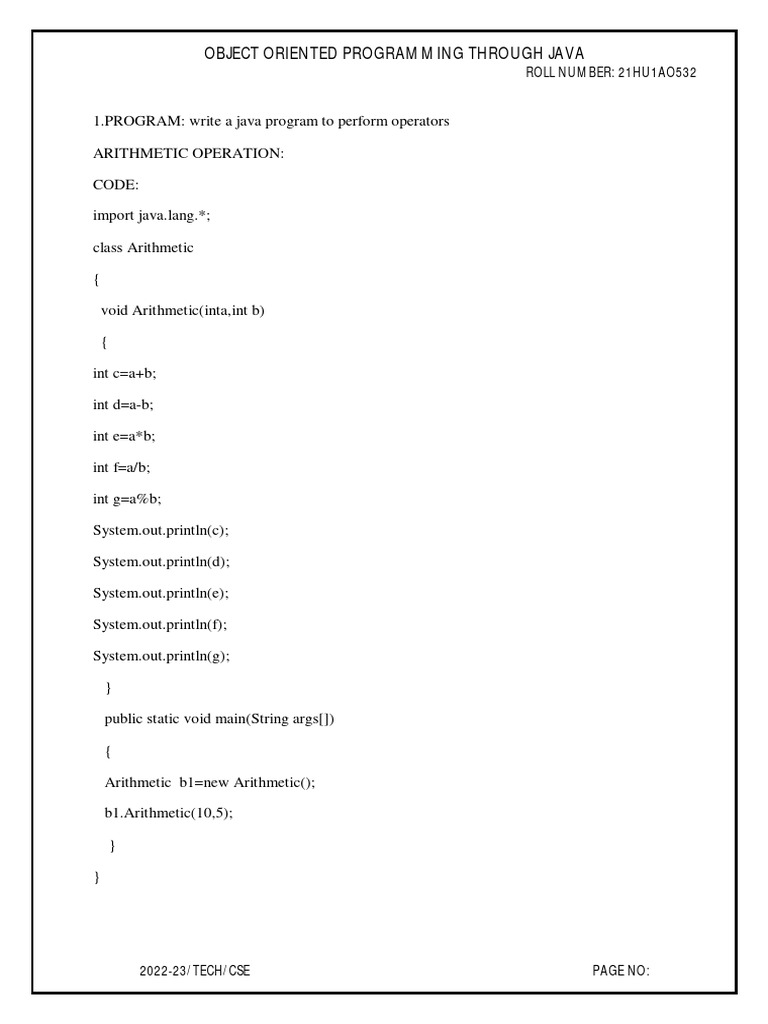 A Section Java Document | PDF | Constructor (Object Oriented ...