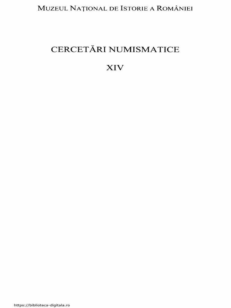 Cercetari Numismatice Xiv 2008 | PDF