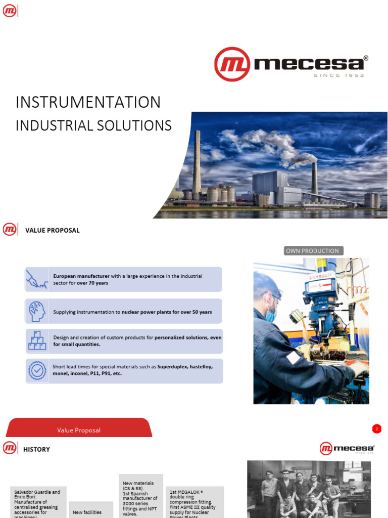 MECESA-Company Profile | Download Free PDF | Valve | Instrumentation
