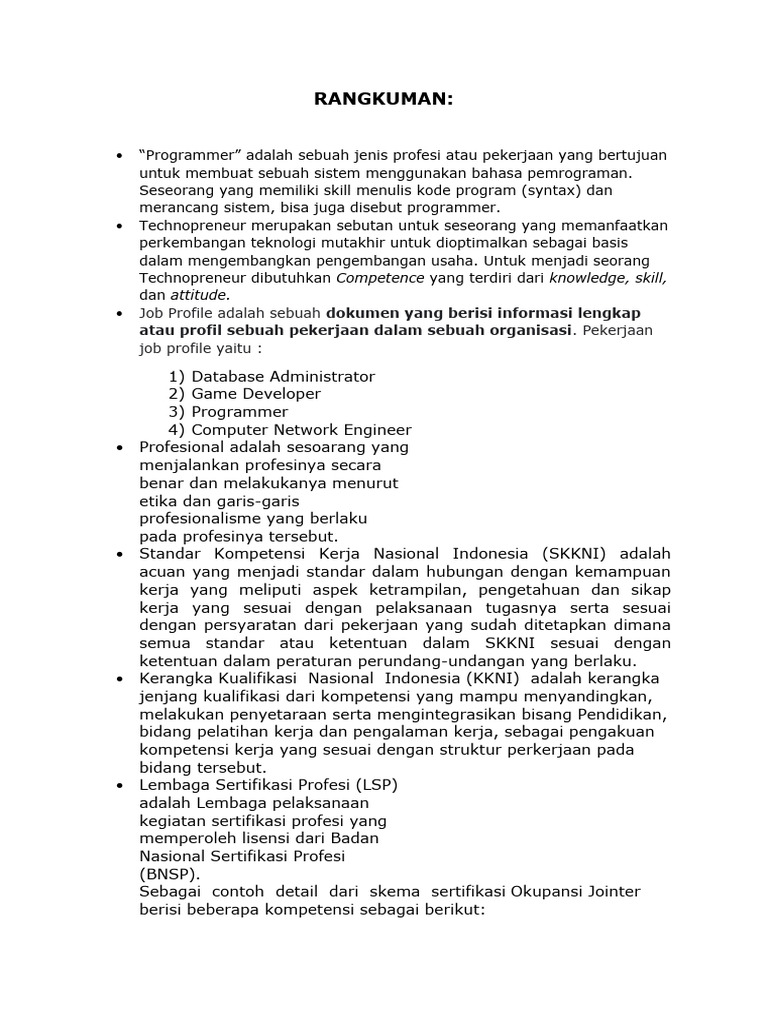 Rangkuman TJKT | PDF | Komputer