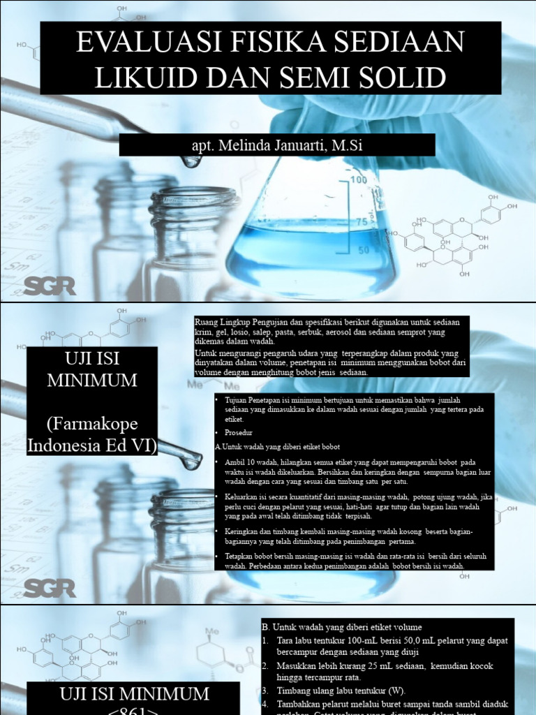 TFSL Evaluasi Sediaan Likuid Dan Semisolid 2 | PDF