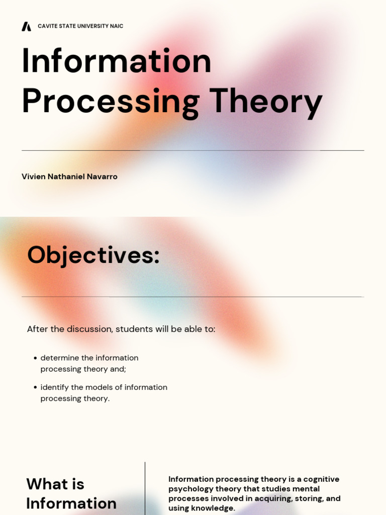 Information Processing Theory | PDF