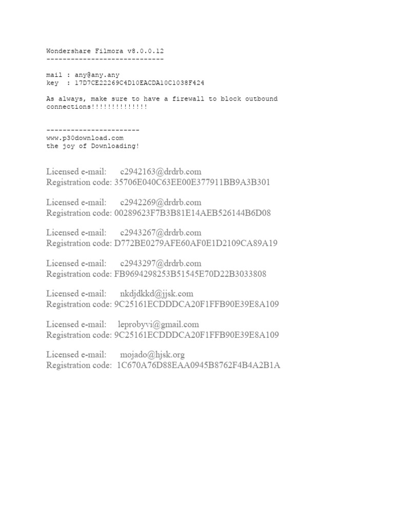 Serial Number Filmora | PDF