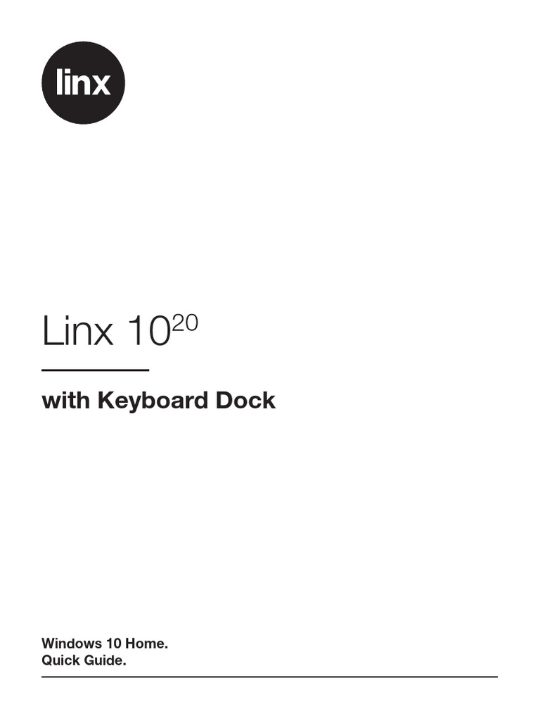Linx 1020 Tablet Quick Start Guide | PDF | Tablet Computer | Battery ...
