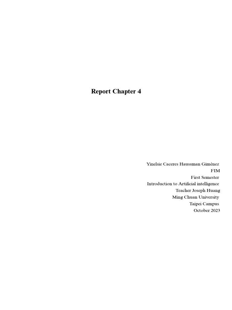 AI Report Chapter04 PDF | PDF