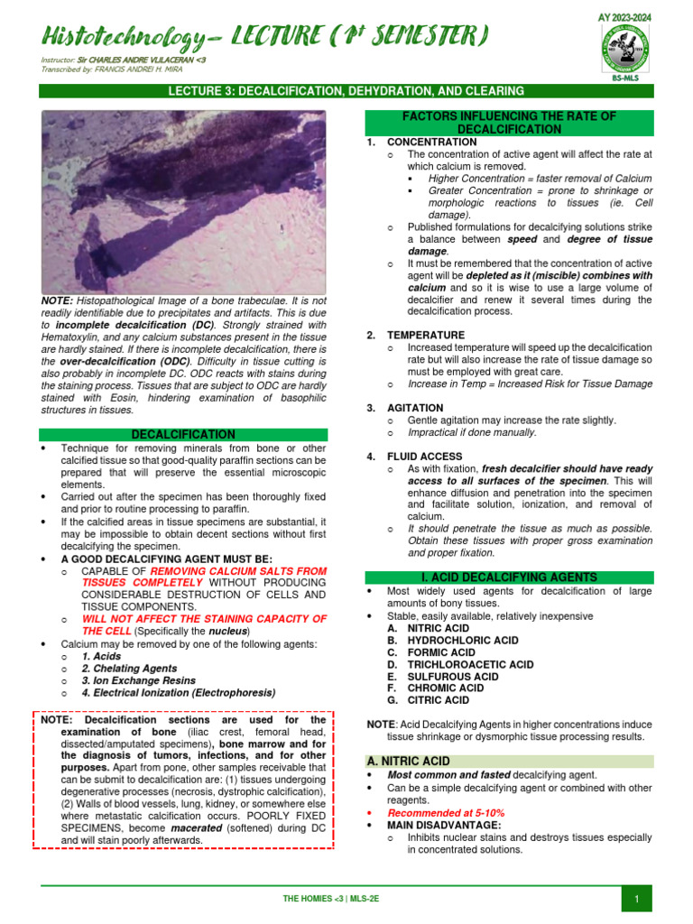 SF 3 Dehydration Decalcification | PDF | Chemical Compounds | Physical ...