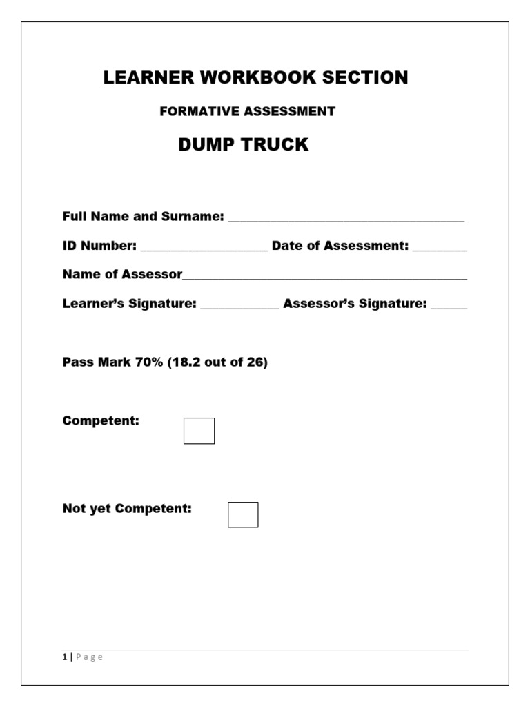 Dump Truck Operator Assessment Questions | PDF | Personal Protective ...