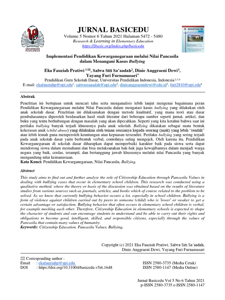 Jurnal Basicedu Pdf