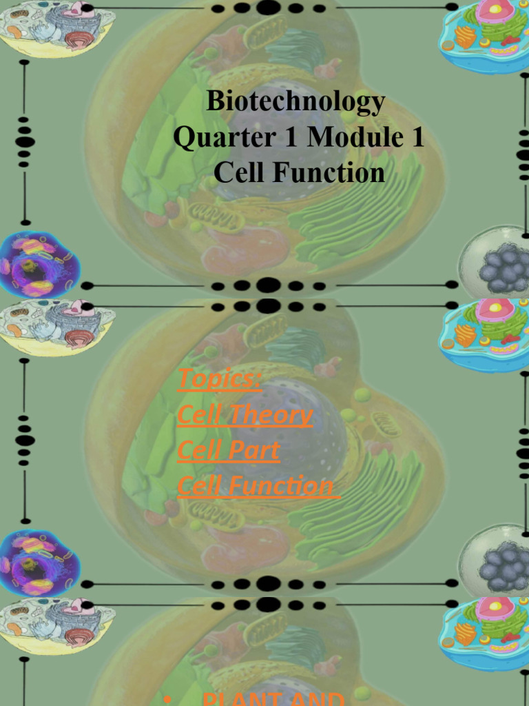 Module 1 Cell Functions | PDF | Cell (Biology) | Chloroplast