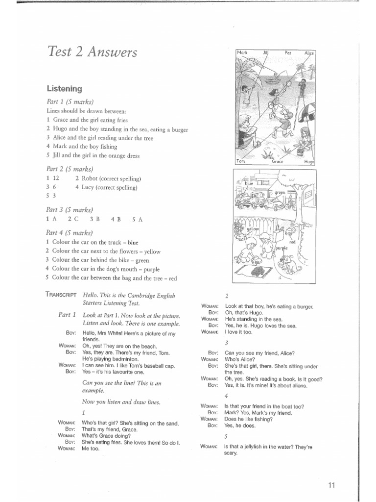 Starters Test Key | PDF