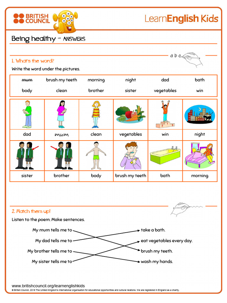 Poems Being Healthy Answers | PDF