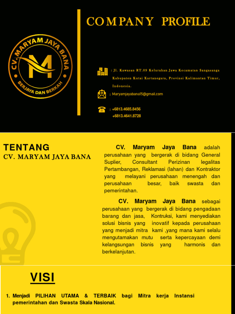 Compro Cv. MJB | PDF | Pengelolaan Keuangan & Uang