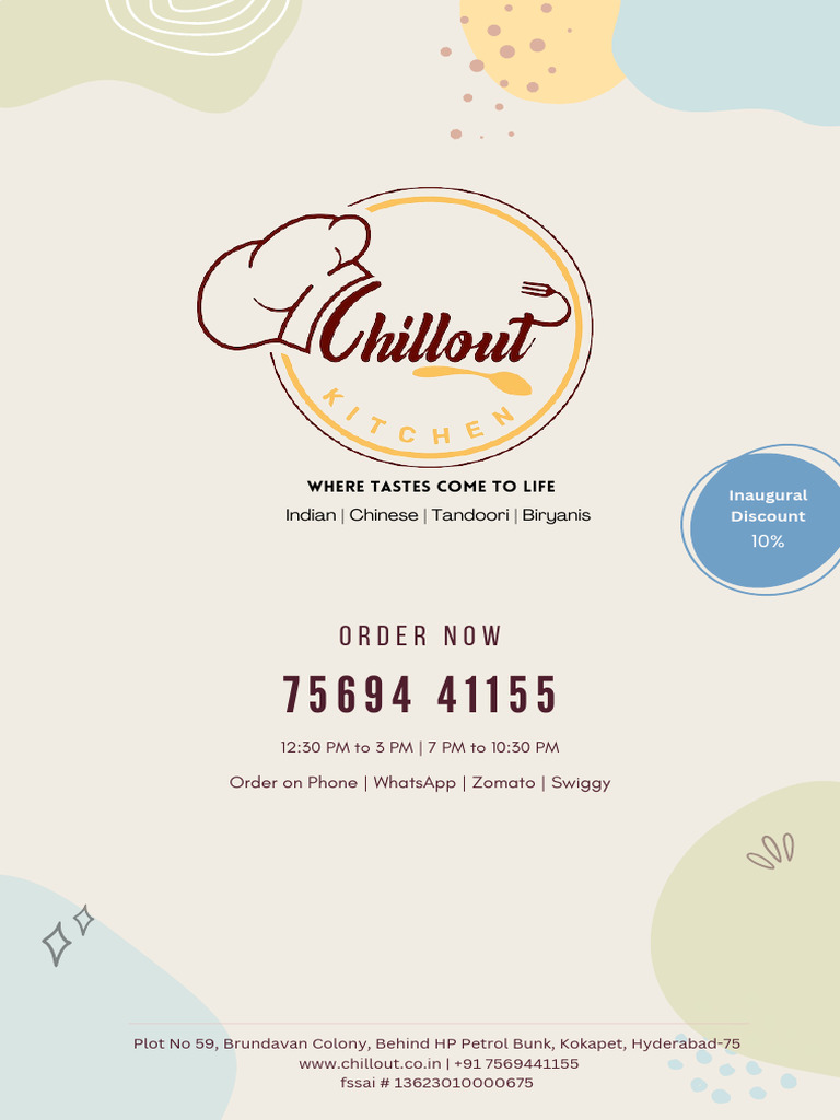 Chillout Menu | PDF