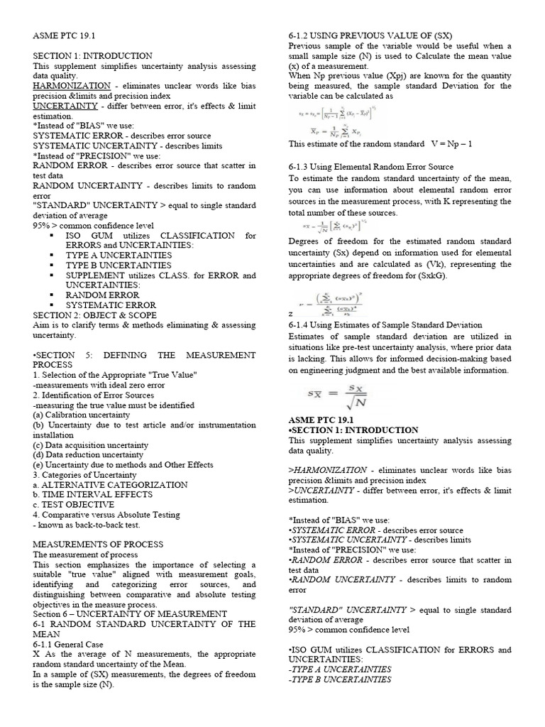 Asme PTC 19 | PDF | Observational Error | Uncertainty