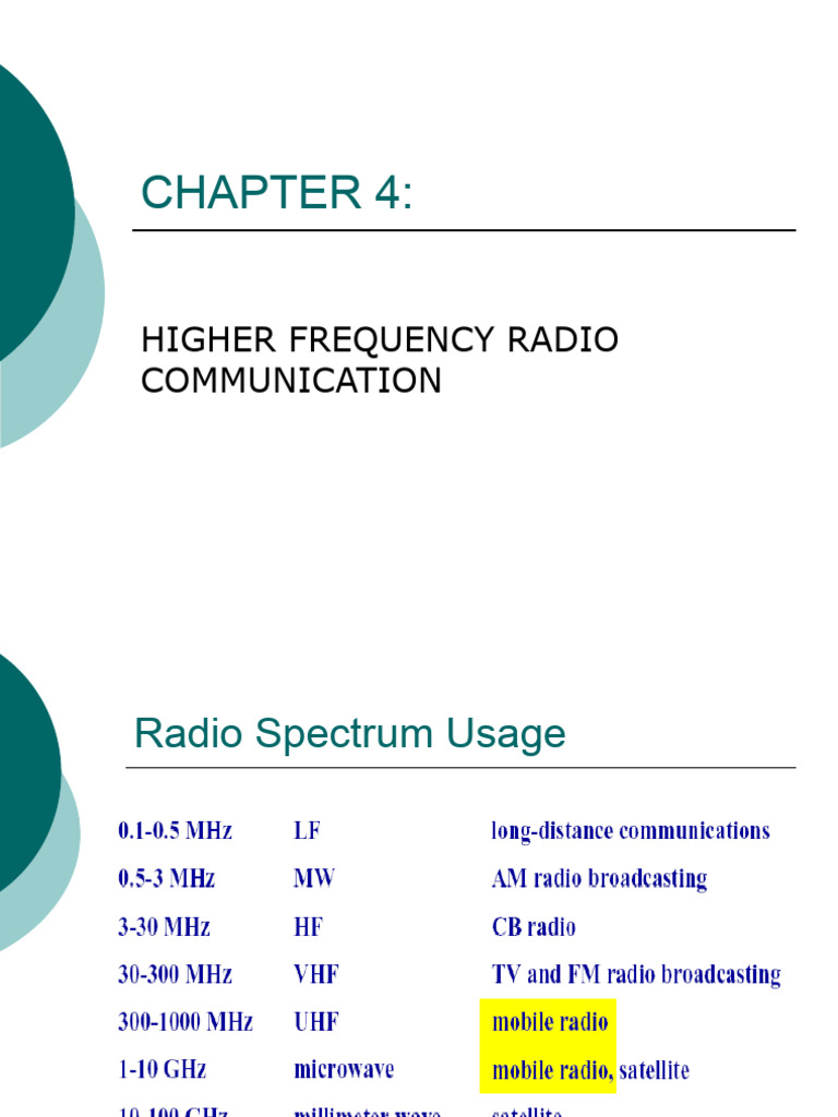 Higher Frequency Radio | PDF