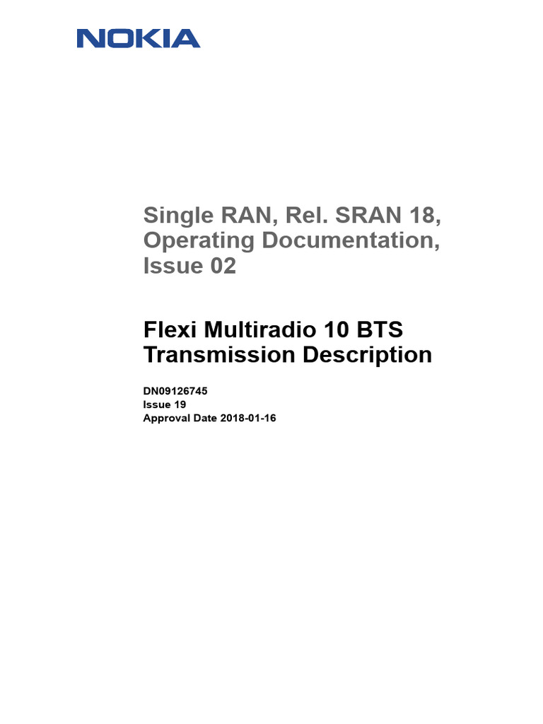 Flexi Multiradio 10 Base Station Transmission Description | PDF | Computer Engineering ...