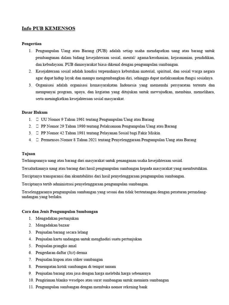 Info Pub Kemensos | PDF