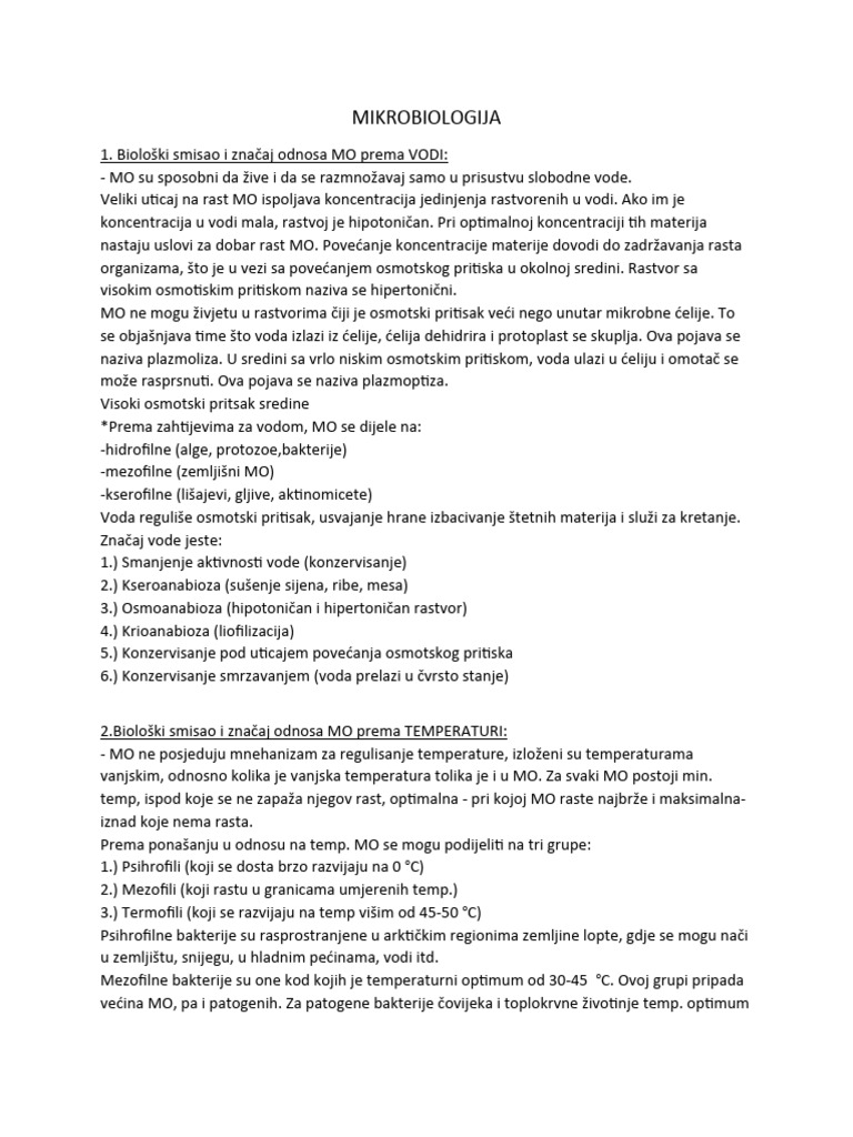MIKROBIOLOGIJA | PDF