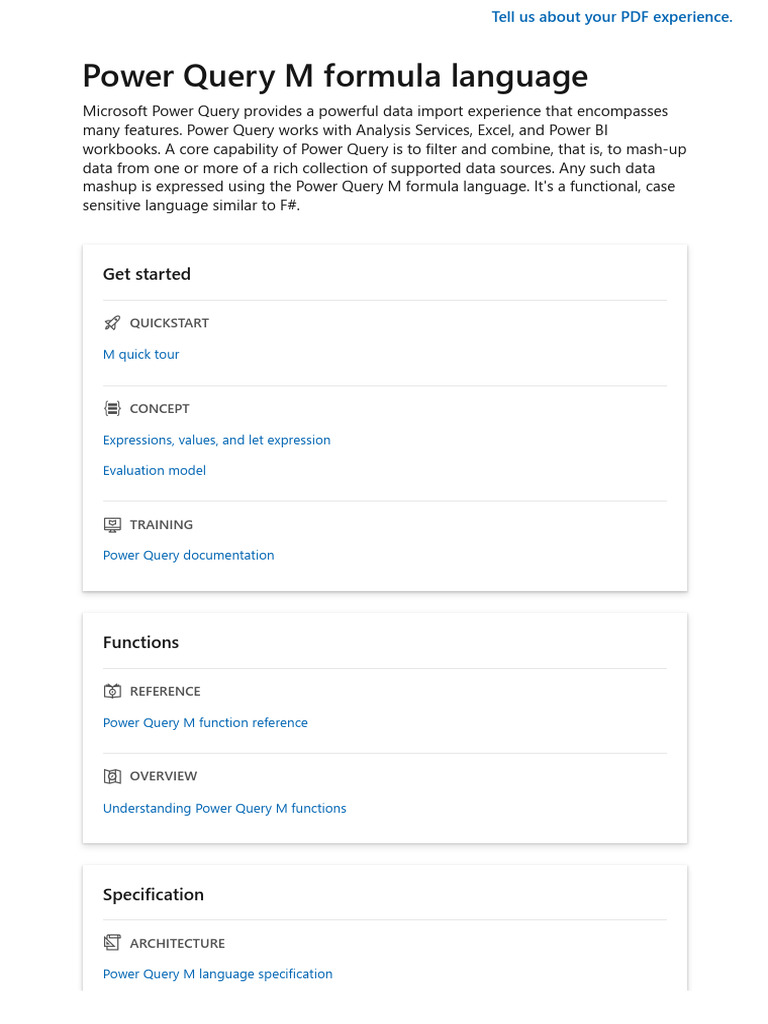 Powerquery Manula | PDF | Spreadsheet | Function (Mathematics)