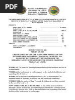 Barangay Resolution On Reprogramming | PDF | Government
