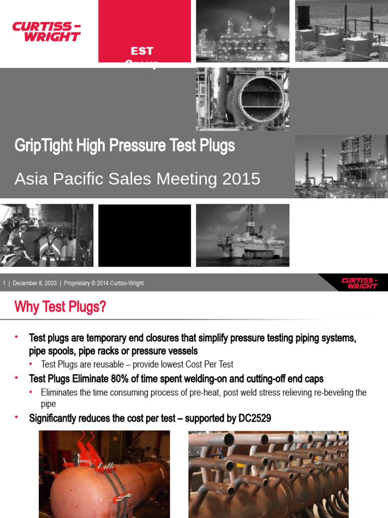 2-1 GripTight Test Plugs | PDF | Pipe (Fluid Conveyance) | Gas Technologies