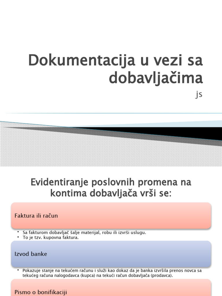 Dokumentacija U Vezi Sa Dobavljac48dima | PDF