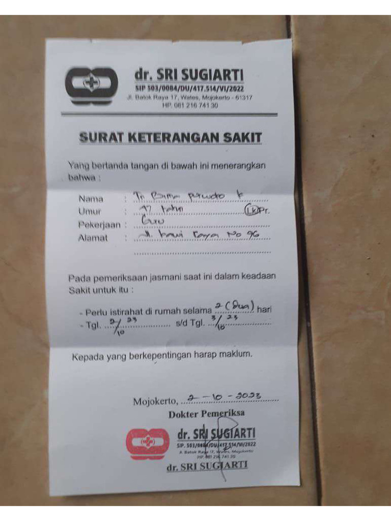 Surat Dokter | PDF