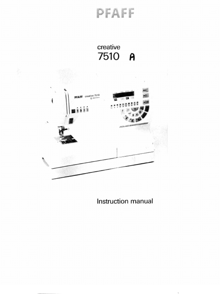Creative 7510 Manual en | PDF | Embroidery | Sewing