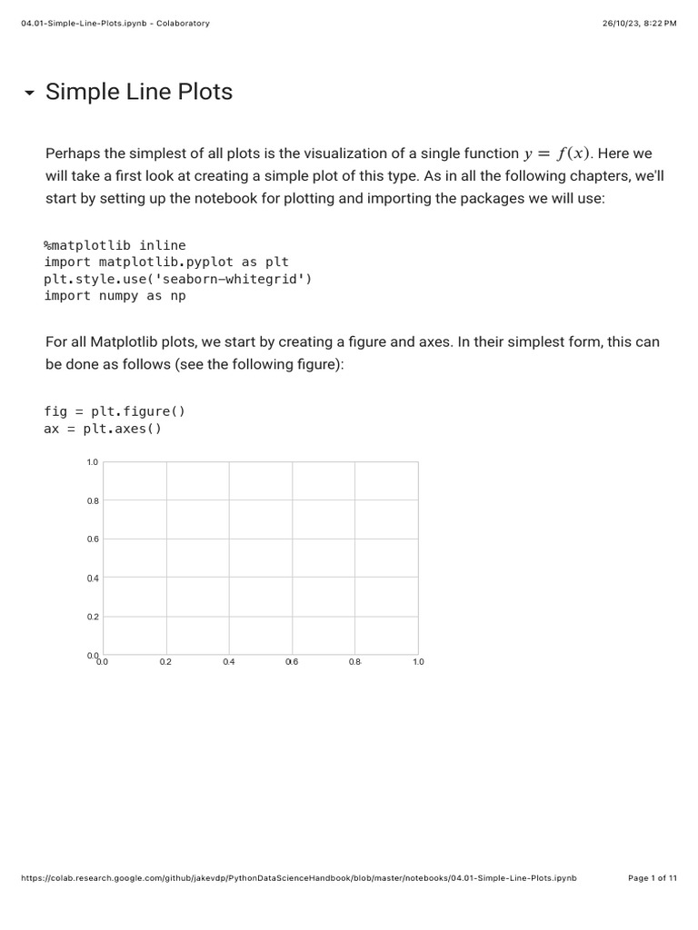 04.01-Simple-Line-Plots - Ipynb - Colaboratory | PDF