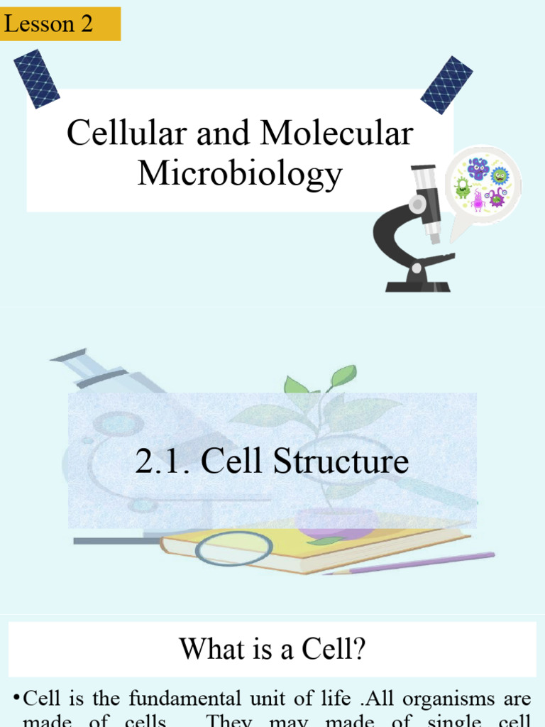 MP Lesson 2 Cellular and Molecular Microbiology | PDF