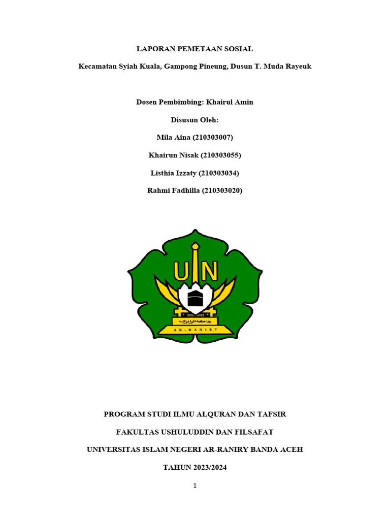Laporan Pemetaan Sosial | PDF