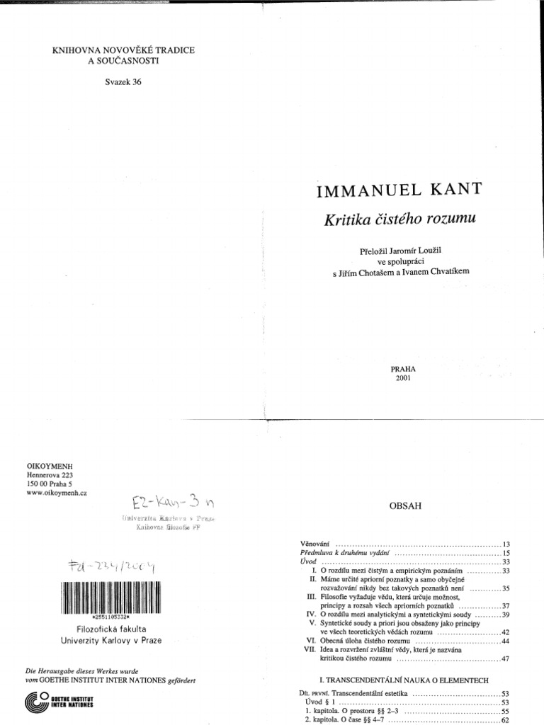 Kant Kritika (1) 1 | PDF