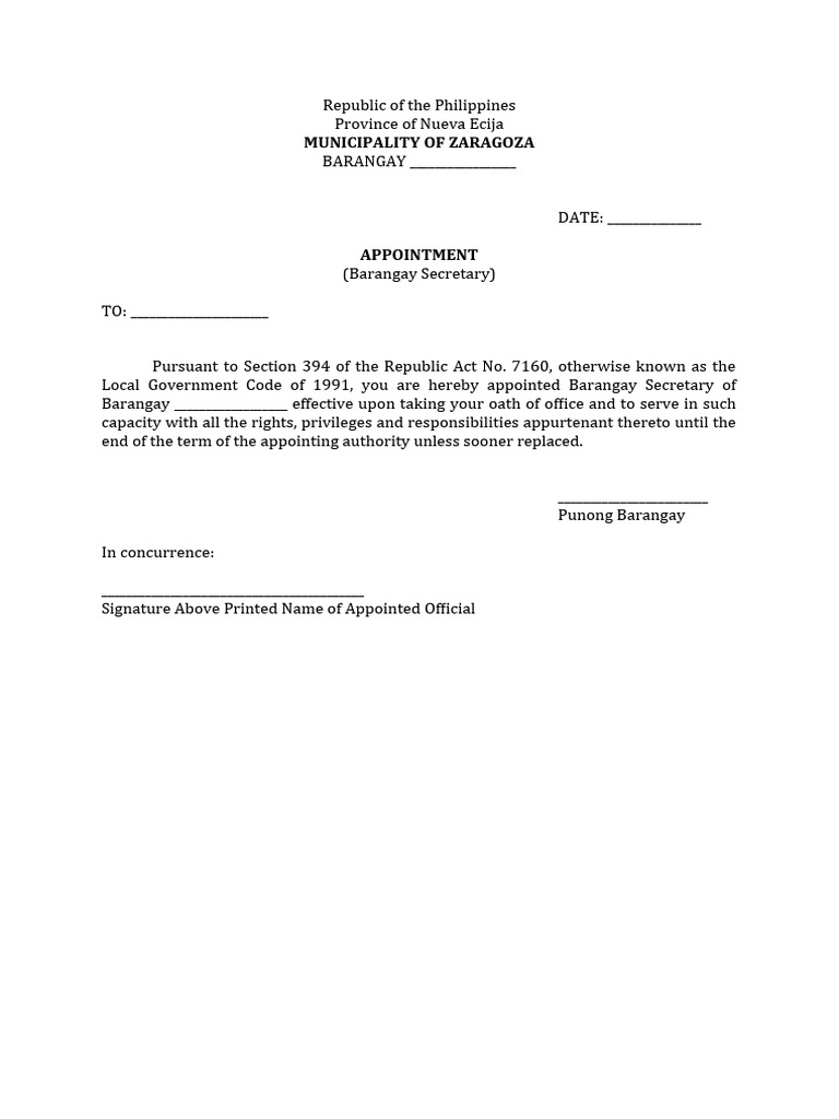 Appointment | PDF