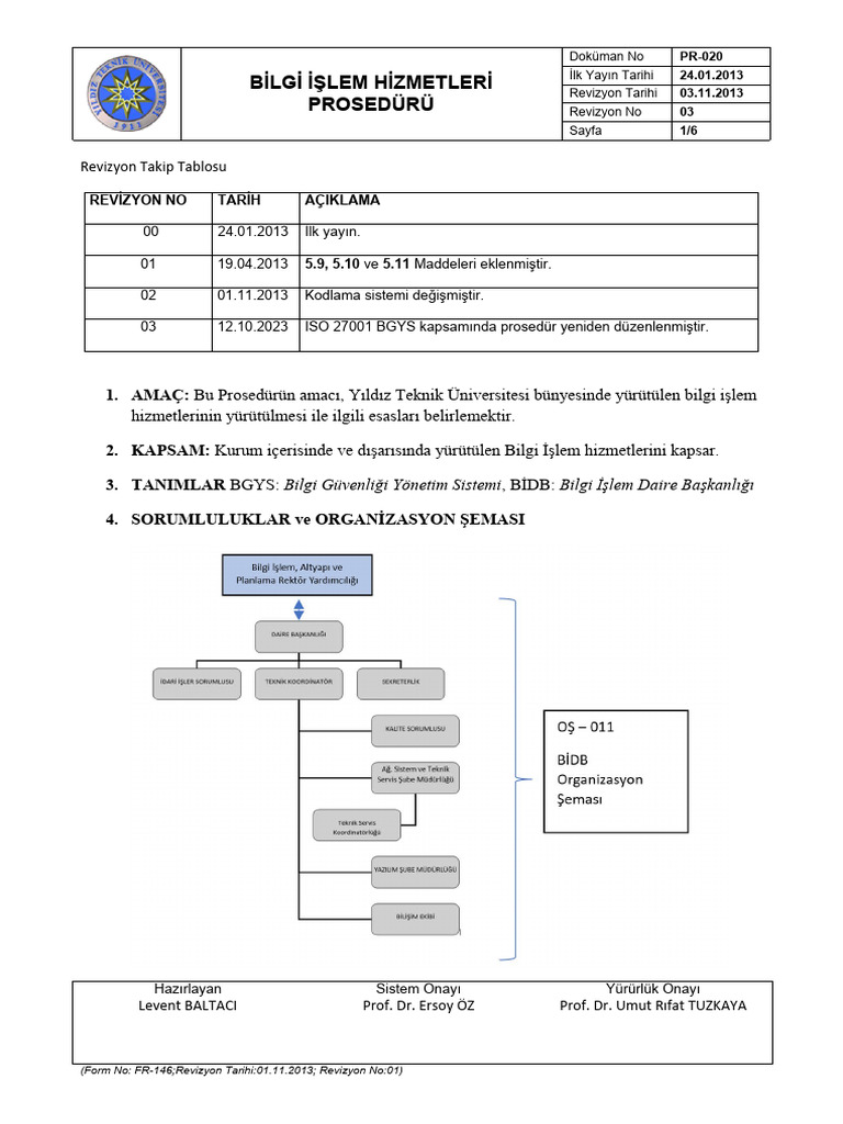 PR-020-Bilgi İşlem Hizmetleri Prosedürü | PDF