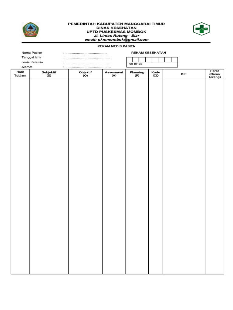 Rekam Medis Pasien 2019 | PDF