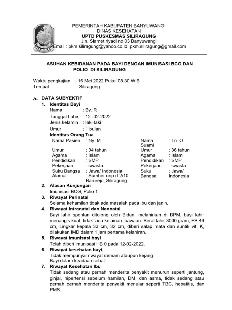 Soap BCG Polio | PDF