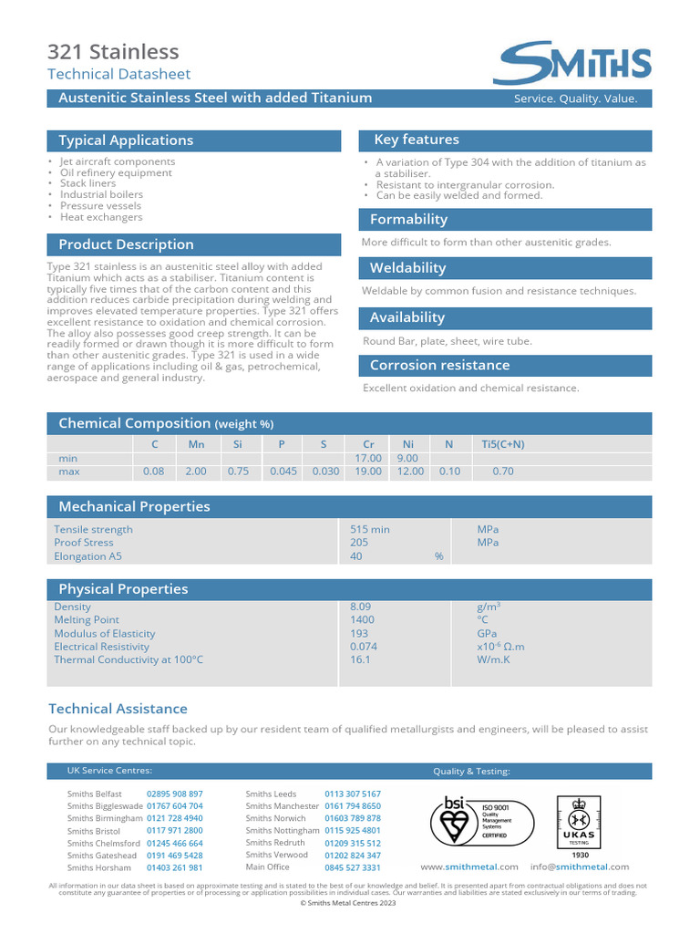 Stainless Steel Alloy 321 | PDF
