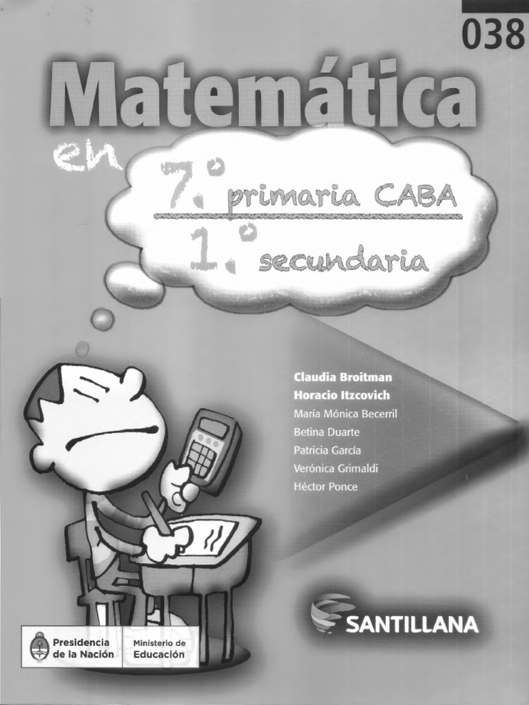 Matematica 7 CABA o 1 Secundaria - Santillana | PDF