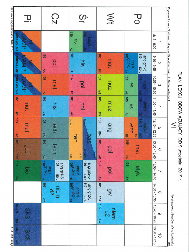 PLAN LEKCJI KL. 6 | PDF