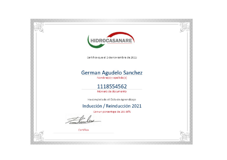 Reinducción 2021 German Agudelo | PDF