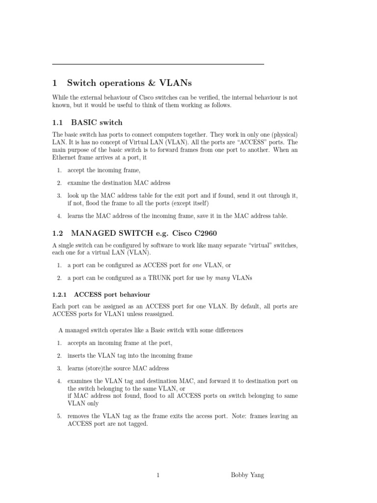 Switches VLANs | PDF