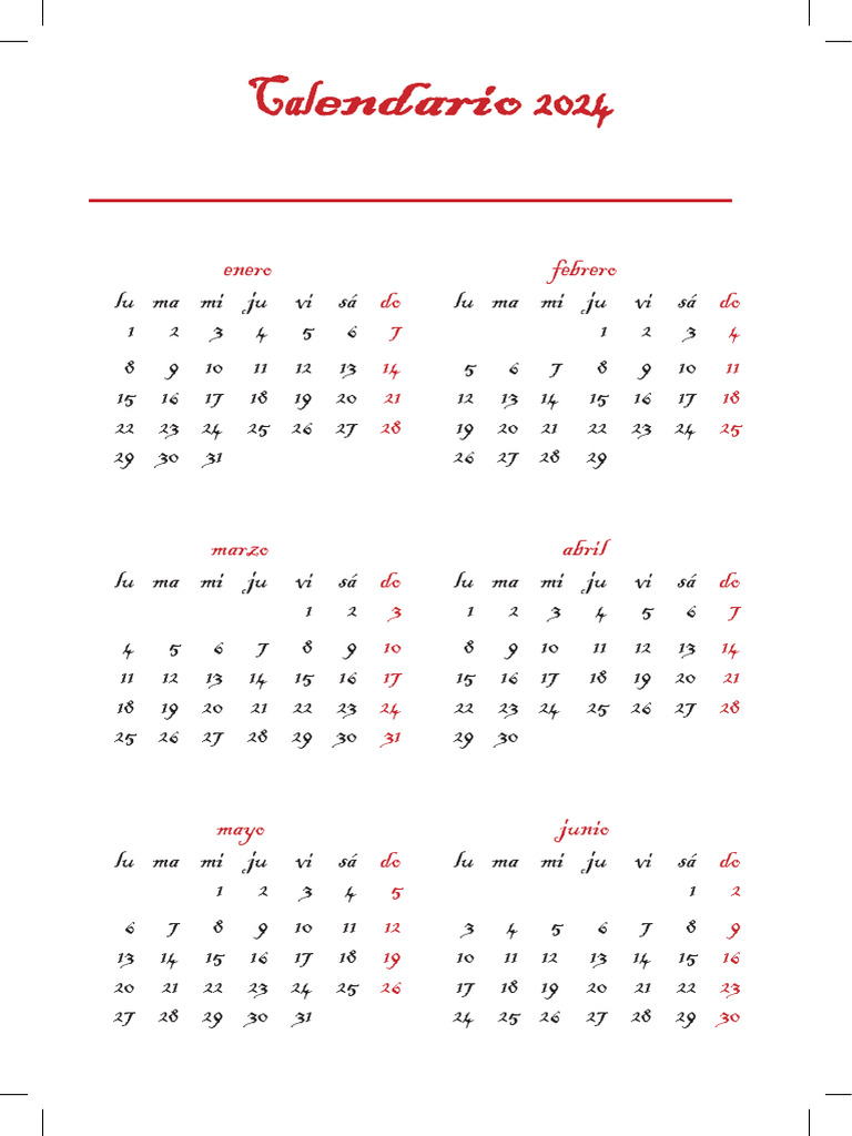 Calendario Semestral | PDF