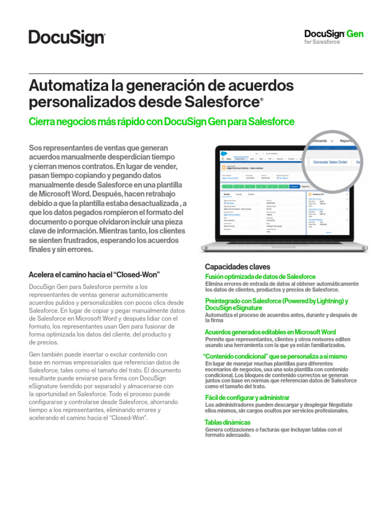 Docusign Gen para Salesforce MX | PDF