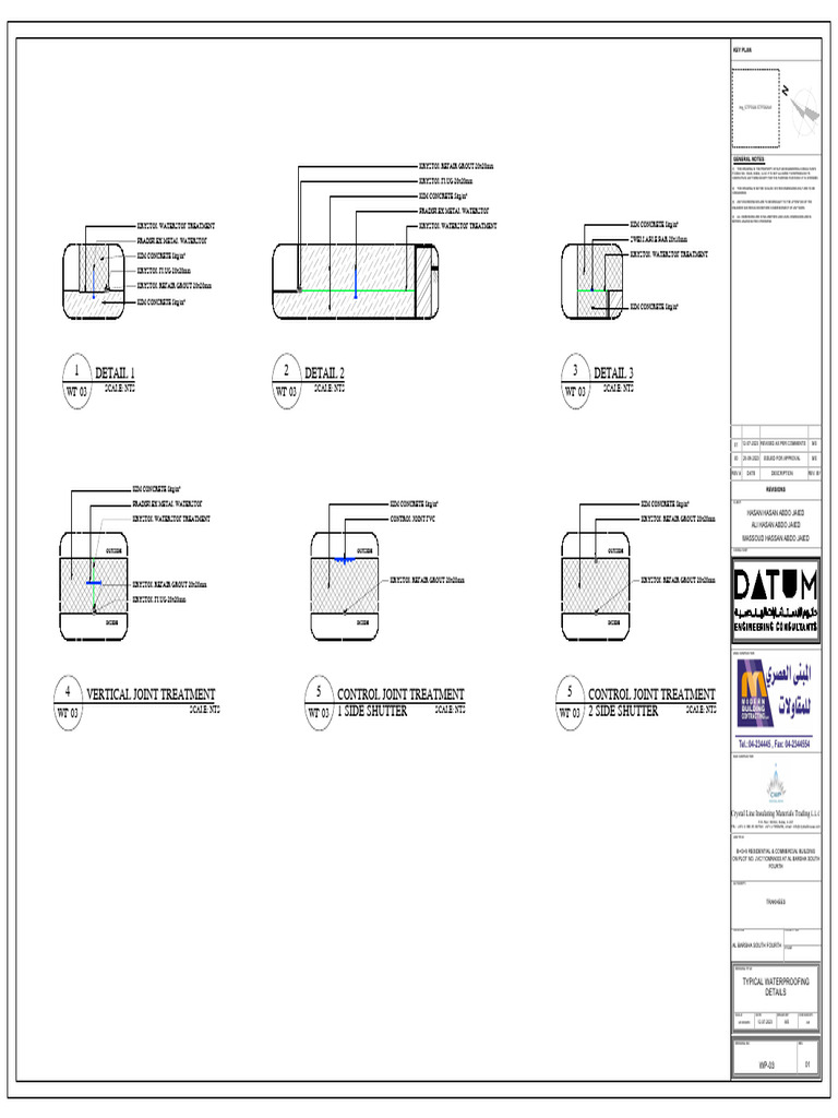 WP-03 Waterproofing Typical Details | PDF | Building Engineering ...