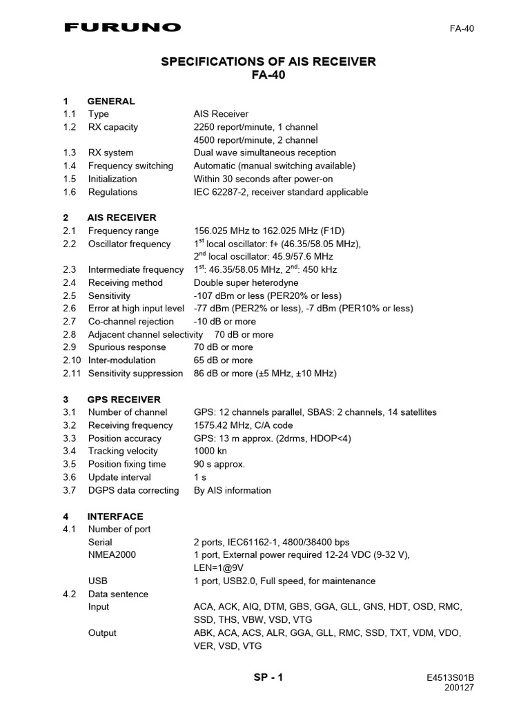 SP Fa40 Ais Receiver | Download Free PDF | Computer Engineering | Electronic Engineering