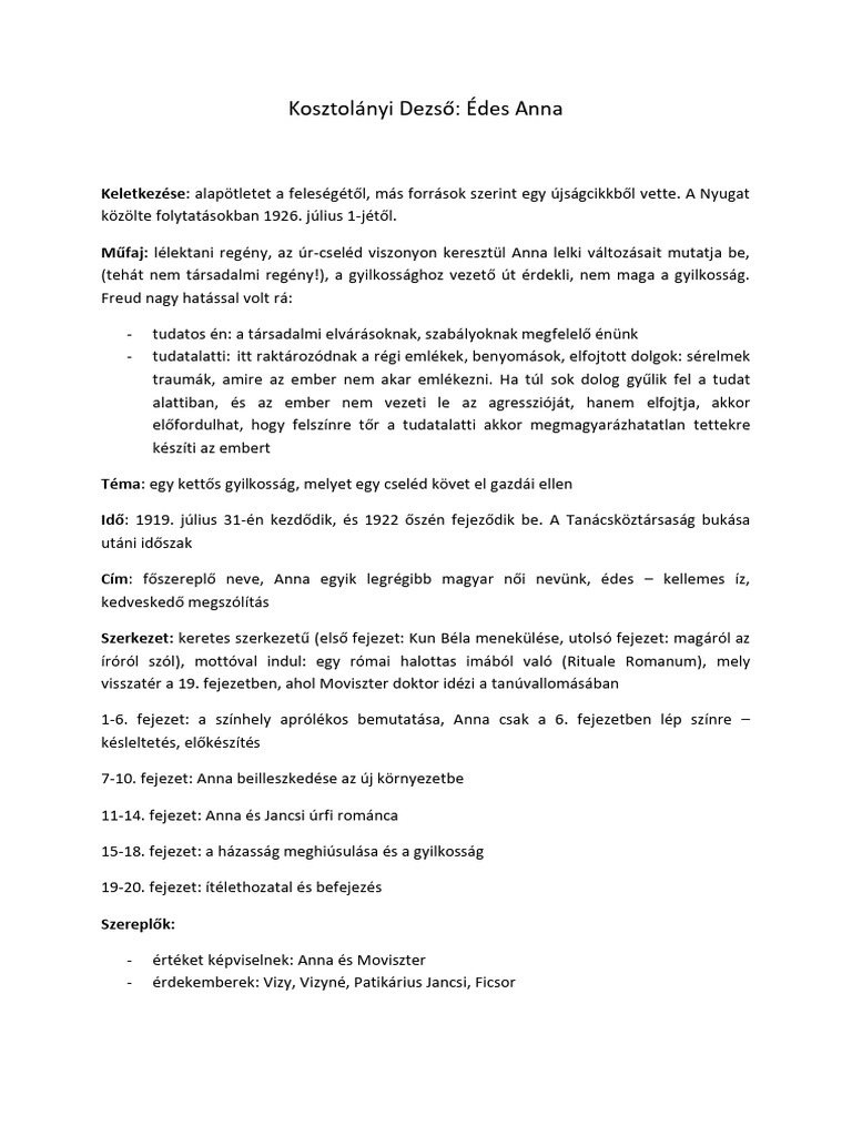 Édes Anna | PDF