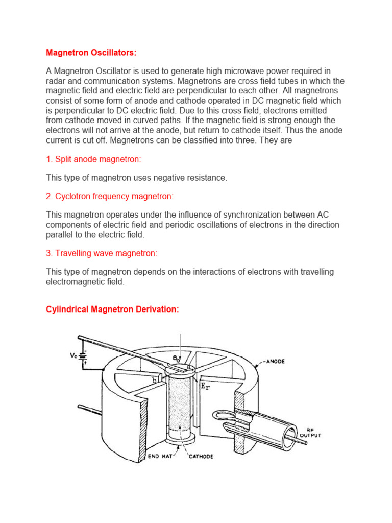 TWT Magnetron-6-13 | PDF | Electromagnetism | Electrical Engineering