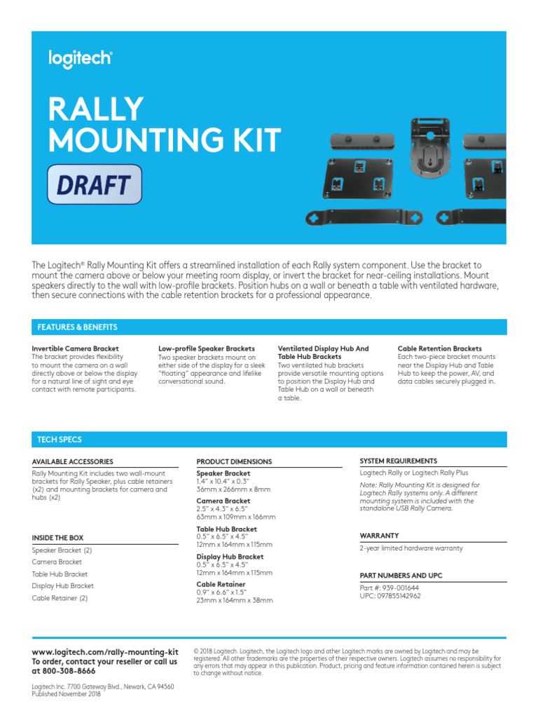 Mounting Kit For Rally | PDF | Manufactured Goods | Computing