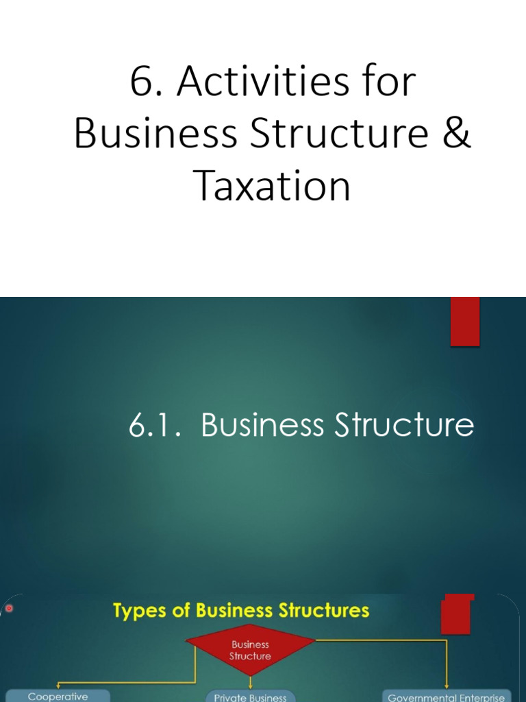 6 Activities For Business Structure & Taxation | PDF | Taxes | Income Tax